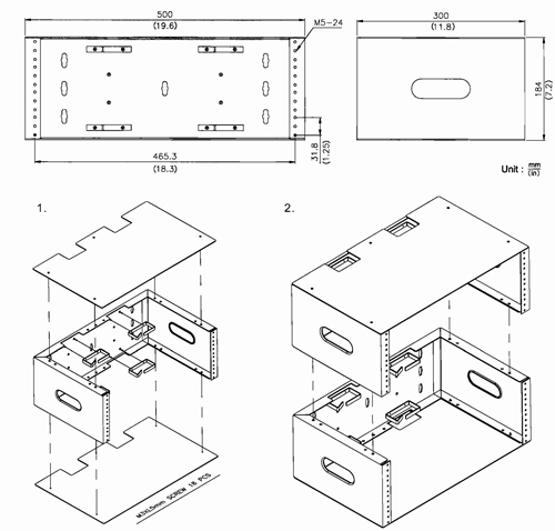 4U Rack, with Top & Bottom Covers